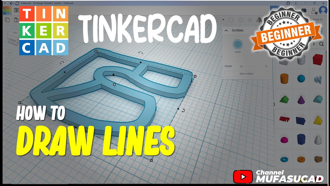 How To Draw Lines In TinkerCAD - YouTube