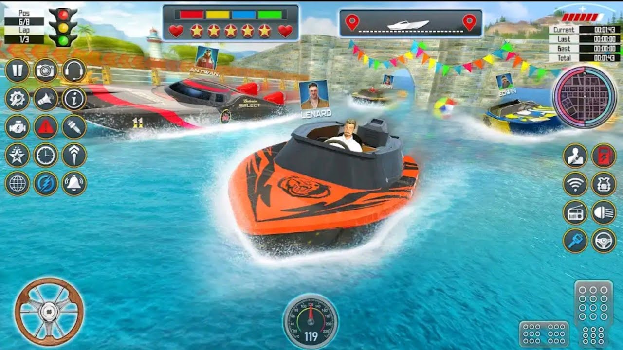 Boat Simulator | Boat Games | Boat Driving Game Play | Impossible Stunt ...
