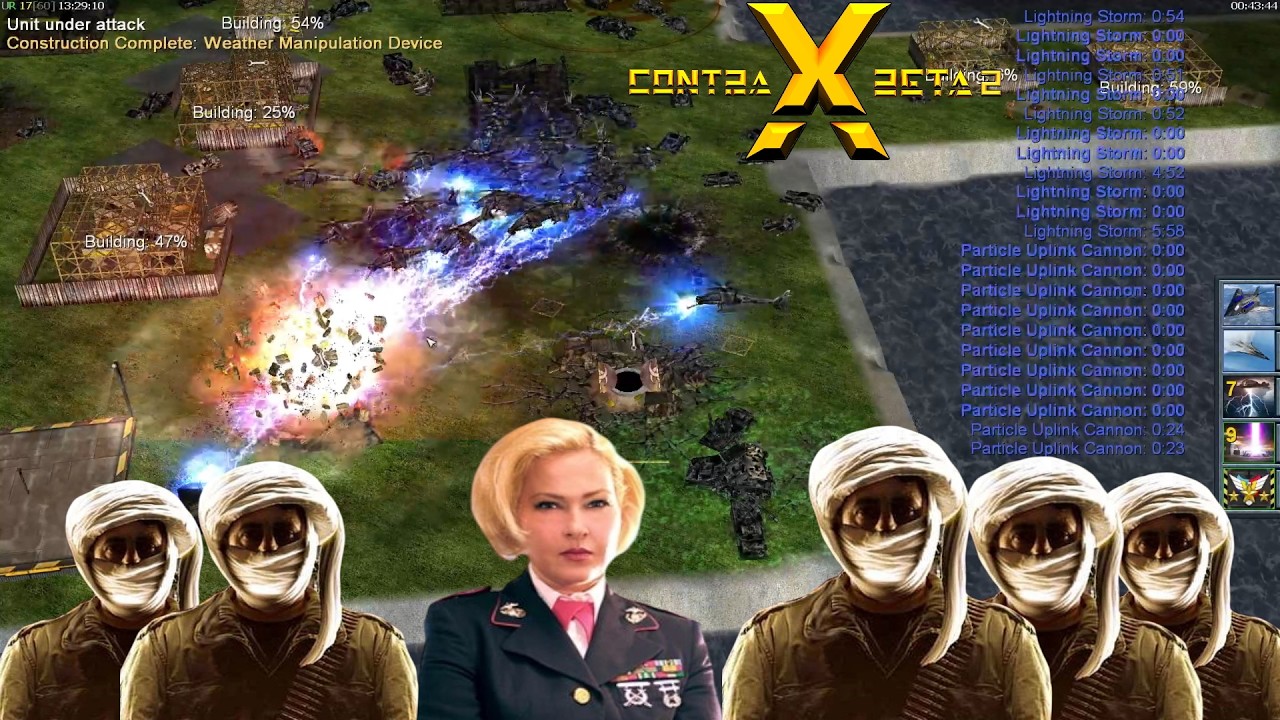 C&C Generals Contra X Beta 2 (1 VS 5 Insane AI, Molecular and weather ...