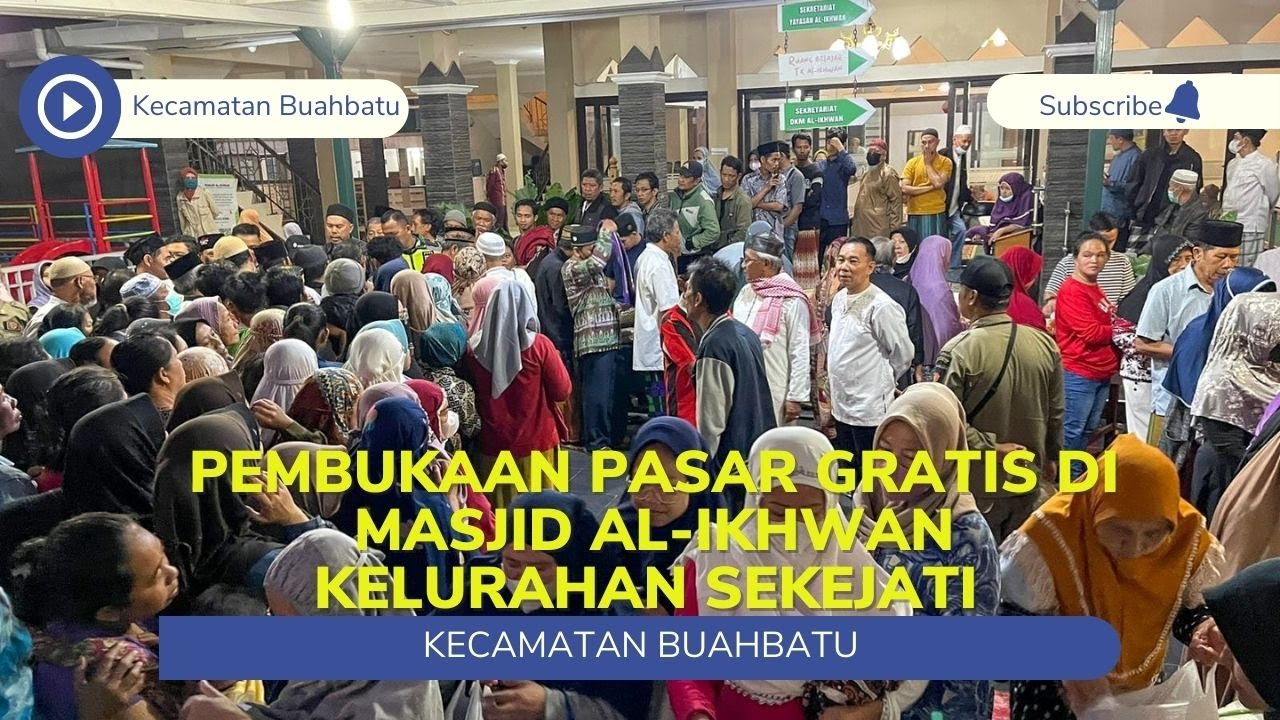 Pembukaan Pasar Gratis oleh Kecamatan Buahbatu di Masjid Al-Ikhwan ...