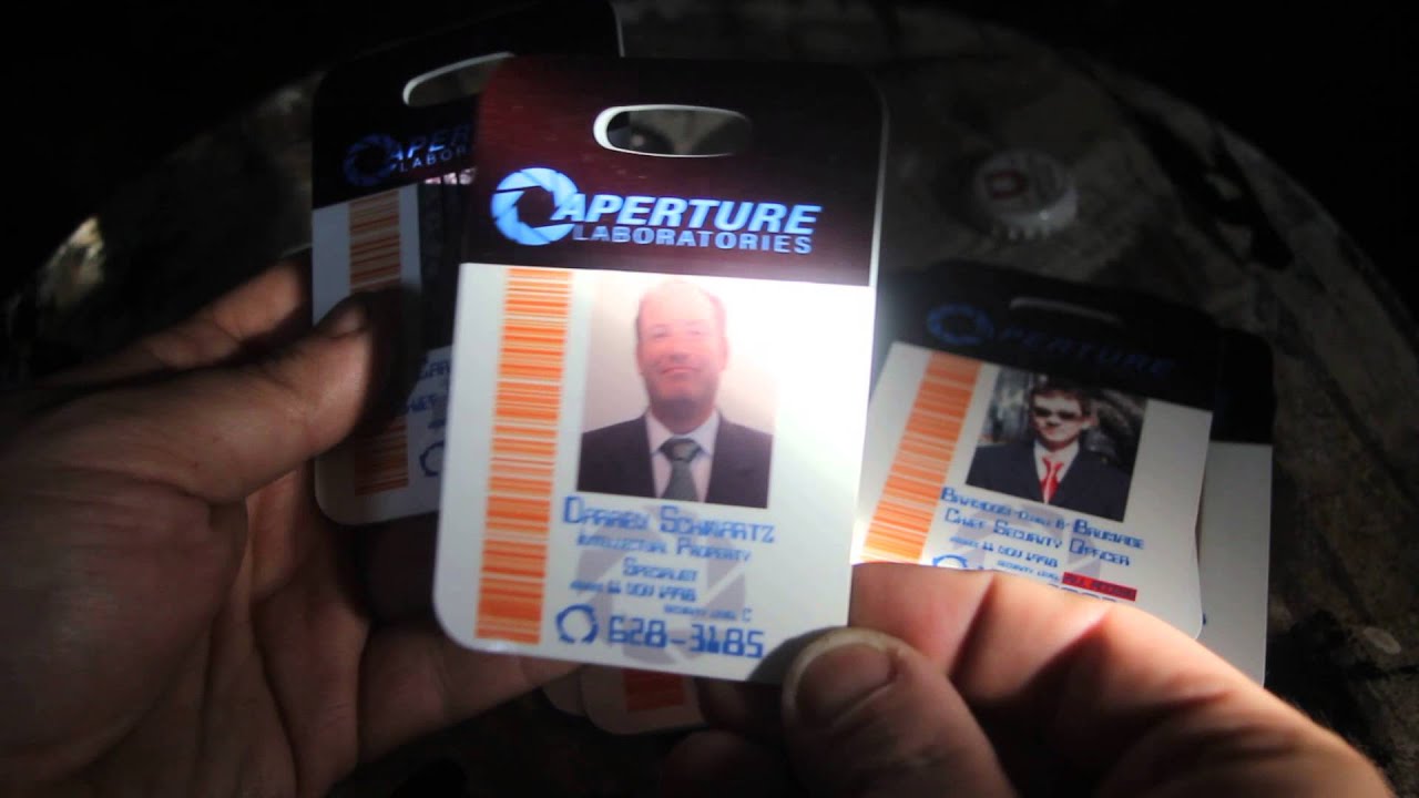 Aperture Science Test Subject Photo ID Badges - YouTube