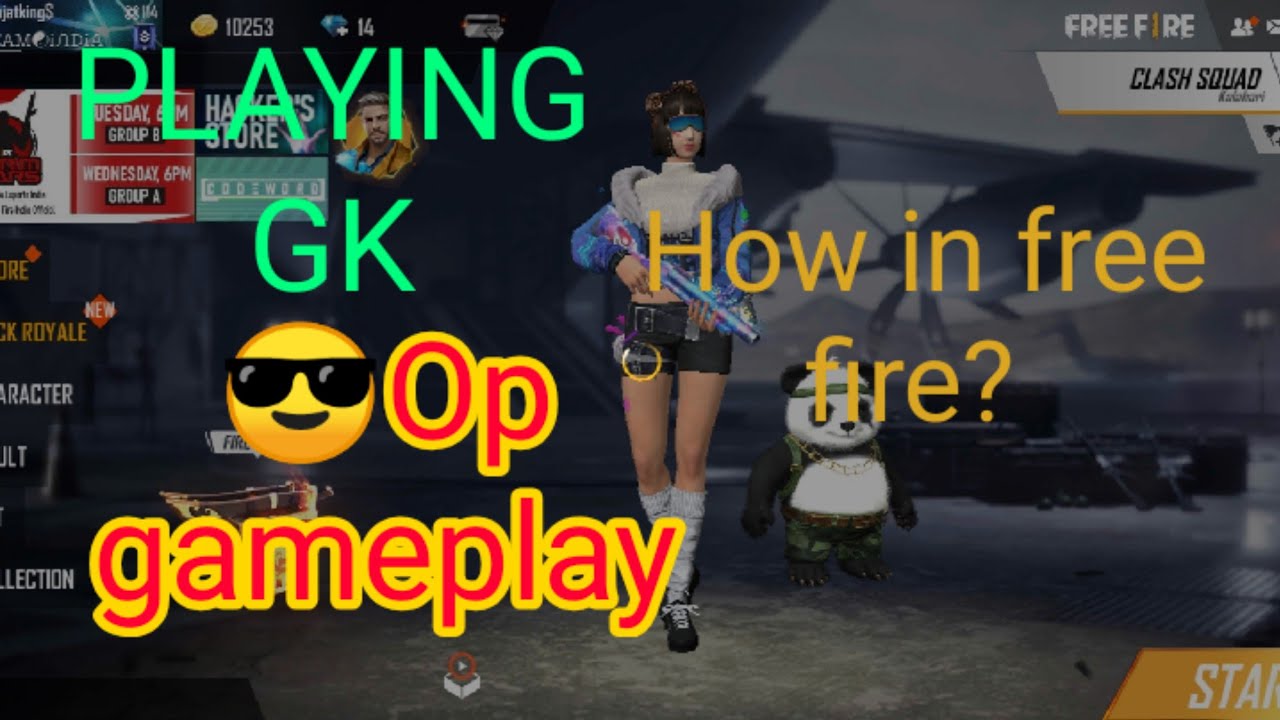 PLAYING GK IN FREE FIRE😁😁|TO KNOW GK WATCH VIDEO TILL END| - YouTube