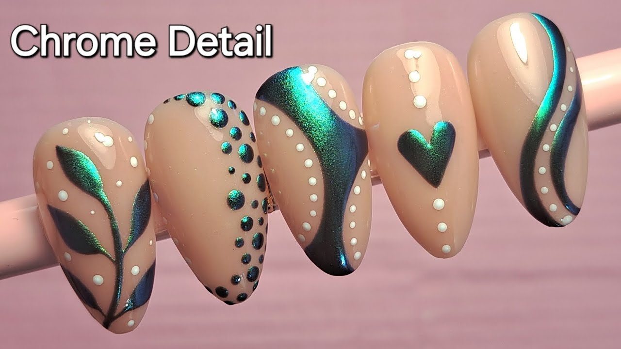 NAIL ART: How To Do Detailed Chrome - Isolated Aurora Chrome ...
