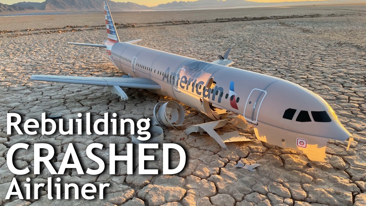 Can I FIX this 3D Printed Airliner after BIG CRASH - YouTube