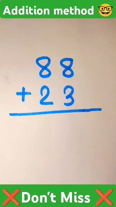 Addition method 🤓#shorts #shortsfeed #maths #mathstricks #foryou #viralvideo #trending # ...