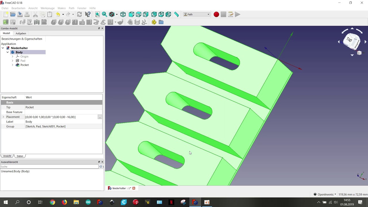 CNC Fräs-Projekt mit FreeCAD erstellen von Anfang bis Ende - YouTube