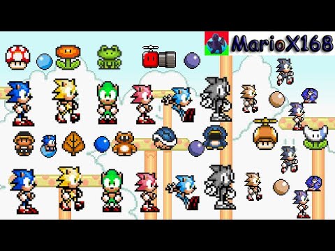 Power Up Sonic 12 - Super Mario Bros. X - SMBX - All Power-Ups - New ...