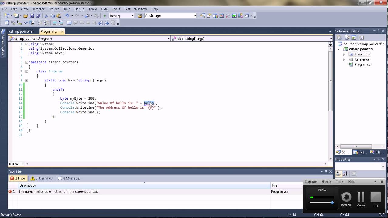 Using Pointers In C# - YouTube
