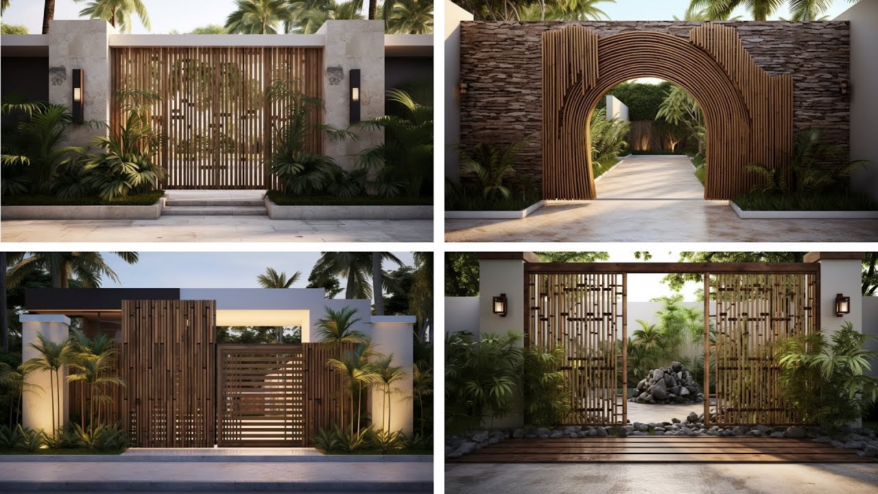 Instagramable 2023 Modern Bamboo Gate Design Ideas - YouTube