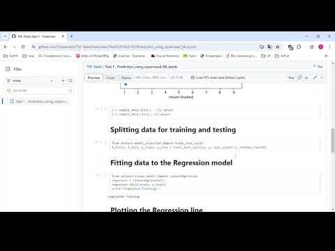 Task 1 Prediction using supervised ML - YouTube