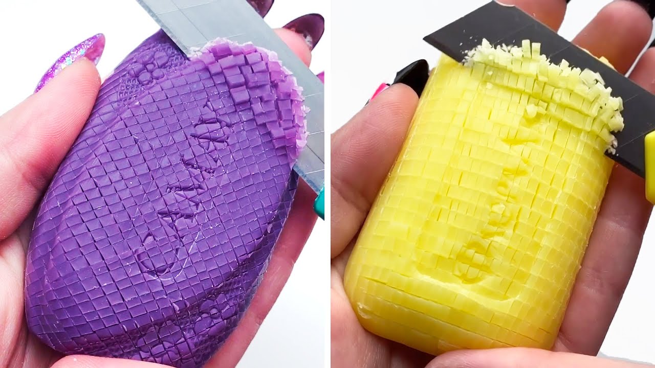 1 Hour of Oddly Satisfying Soap Cutting and Crunching | Soap ASMR - YouTube