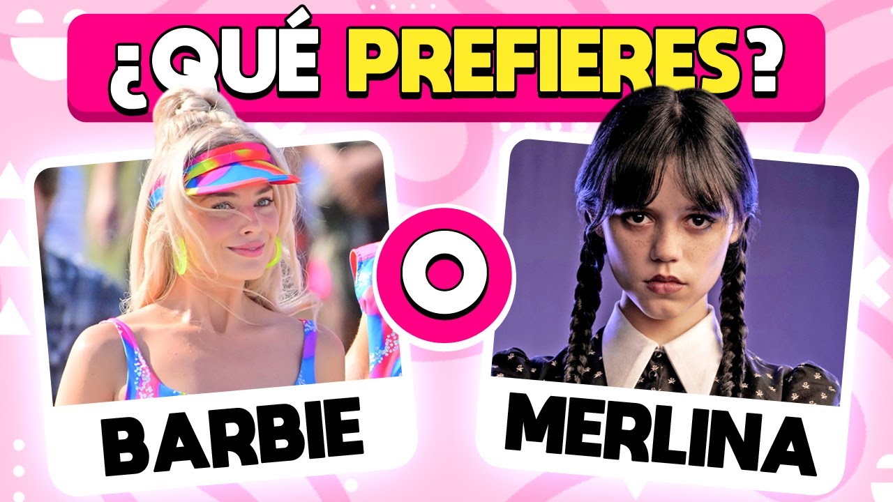 BARBIE VS MERLINA 🤔🧠🧐 ¿Eres más como MERLINA o más como BARBIE ...