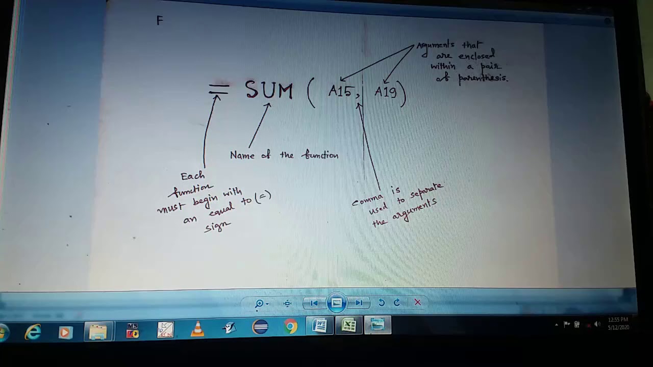 Class 8 | Functions in MS Excel - Part 1 | Lesson 3 | Chapter 2 - YouTube