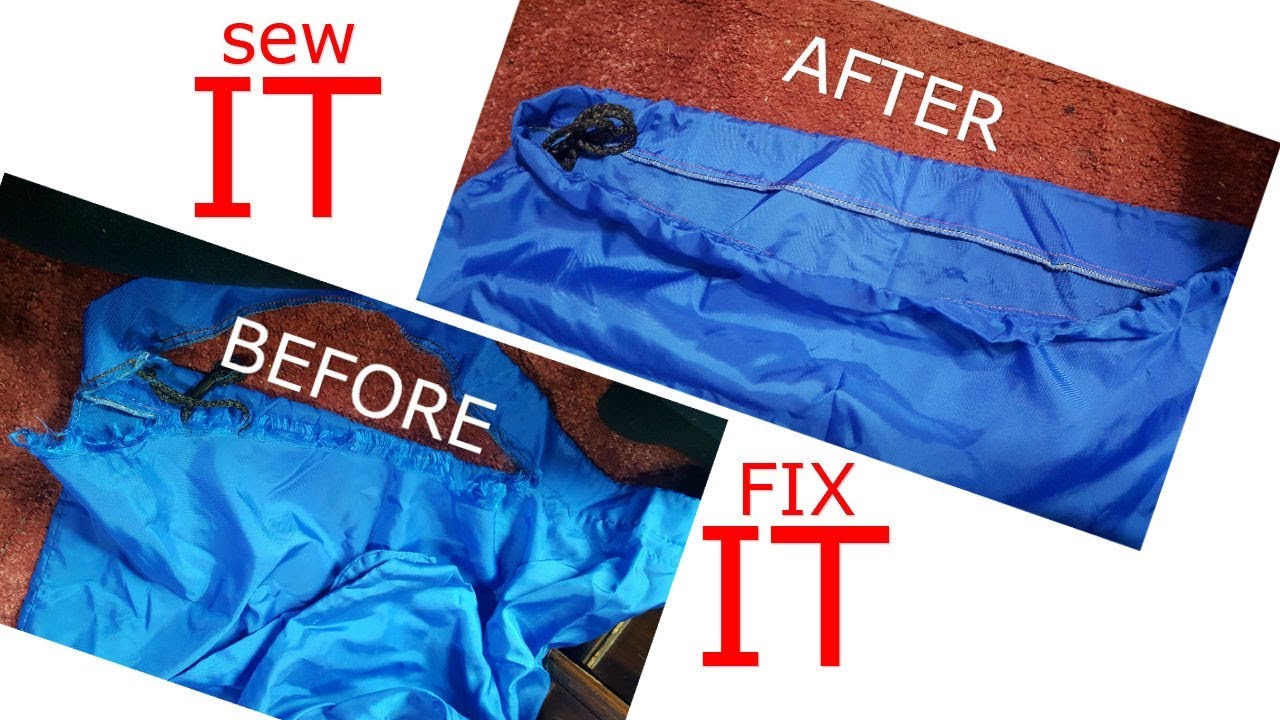 HOW TO STITCH YOUR TORN LAUNDRY BAG - YouTube