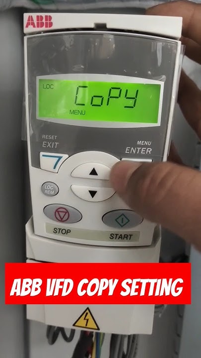 ASC310 ABB vfd copy parameters| ABB vfd parameters setting| #vfd # ...