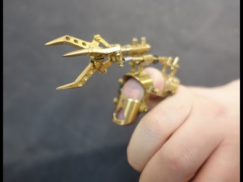 Finger upgrade: Steampunk mini claw finger attachment, short demo - YouTube