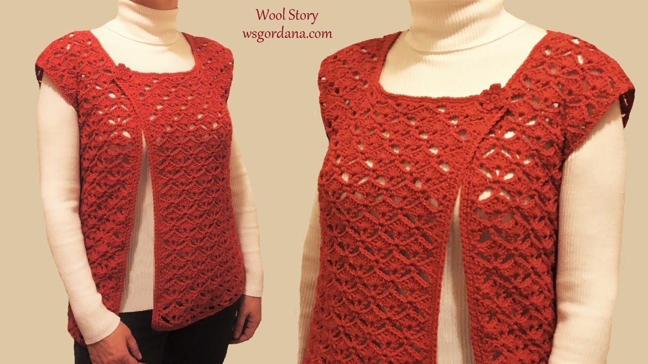 Crochet Lace Vest Tutorial - YouTube