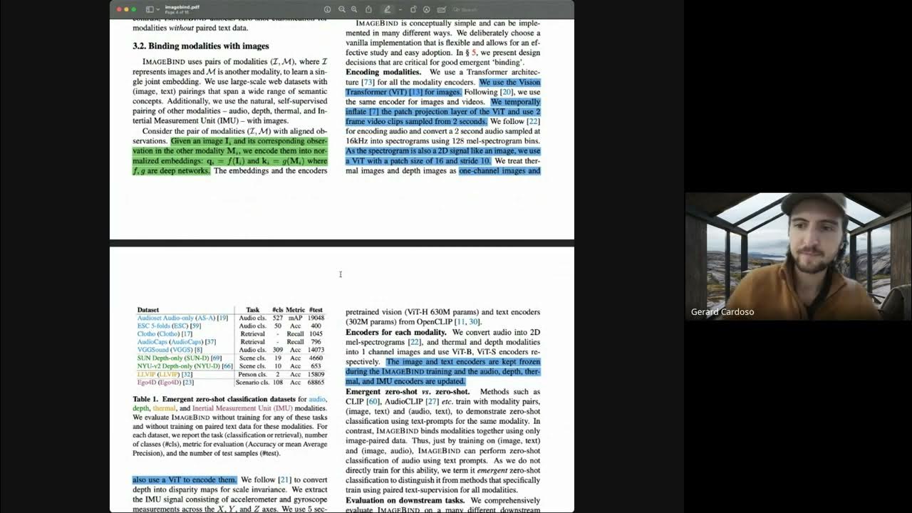 Paper Club With Gerard Imagebind One Embedding Space To Bind Them All Youtube