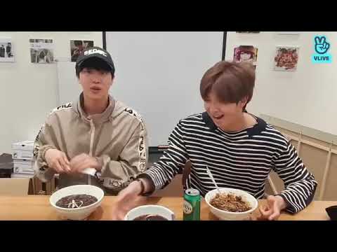 Jin and RM Eat. - YouTube