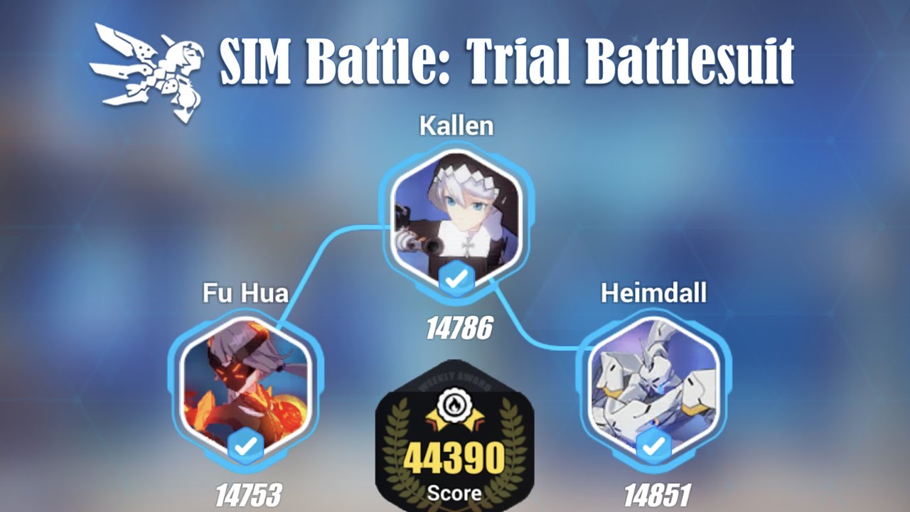 HI3 - SIM Battle Trial Battlesuits (Fu Hua/Kallen/Heimdall) - YouTube