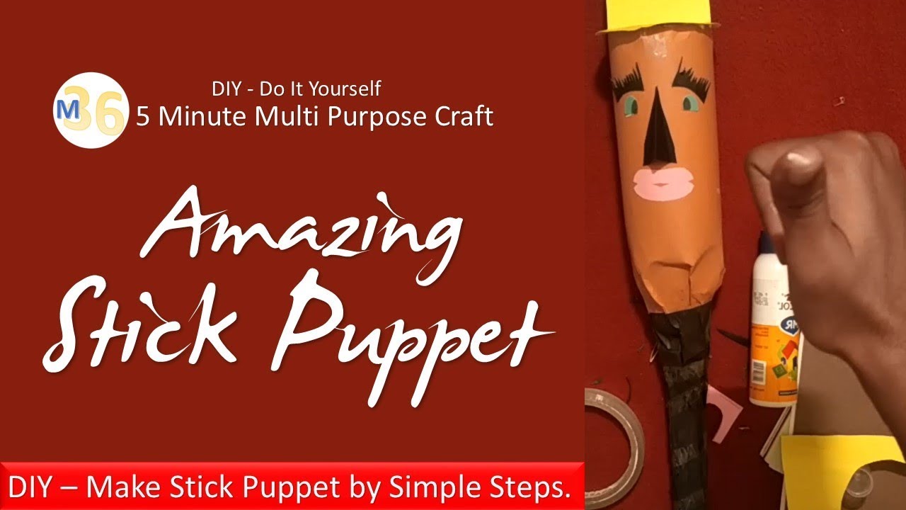 DIY - Stick Puppet | Easy Craft and Aids by Mentors 36 - YouTube