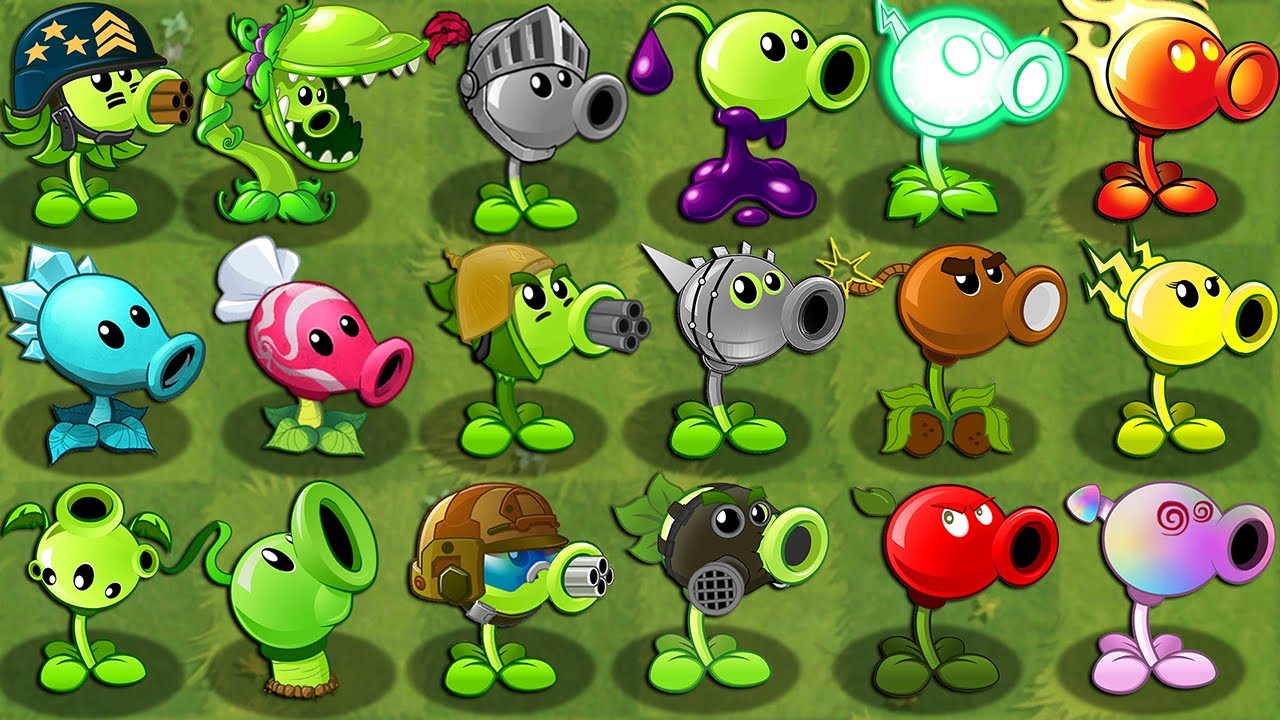All Peashooters Plant Power-Up vs PvZ 2 Final Bosses Fight! - Plants vs ...