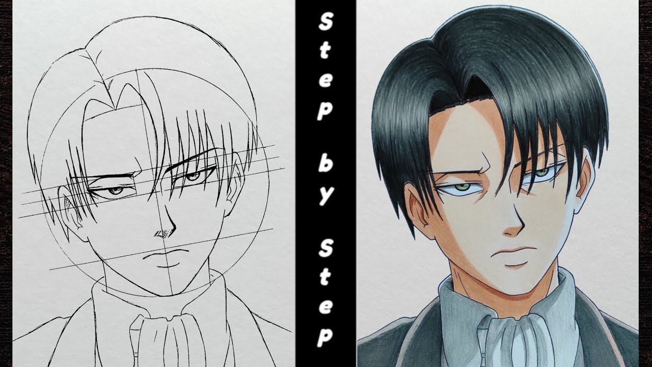 How to Draw"Levi Ackerman "step by step (Tutorial) for beginners ...