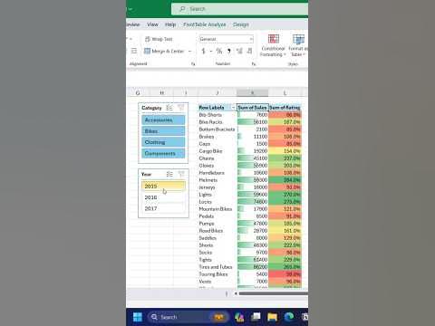 Excel Pro Tips : Cara membuat Pivot Table yg dilengkapi dengan slicer untuk filter datanya # ...
