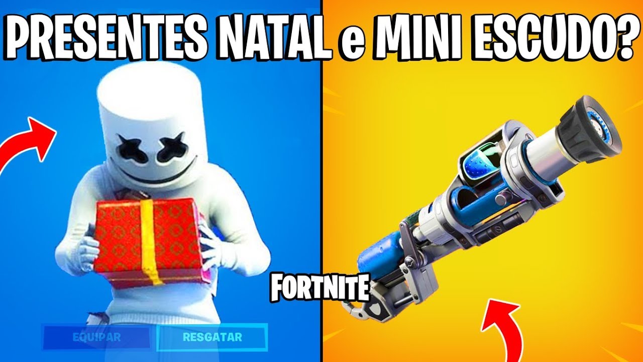 FORTNITE - PRESENTES DE NATAL e BAZUCA DE MINI ESCUDOS? - YouTube