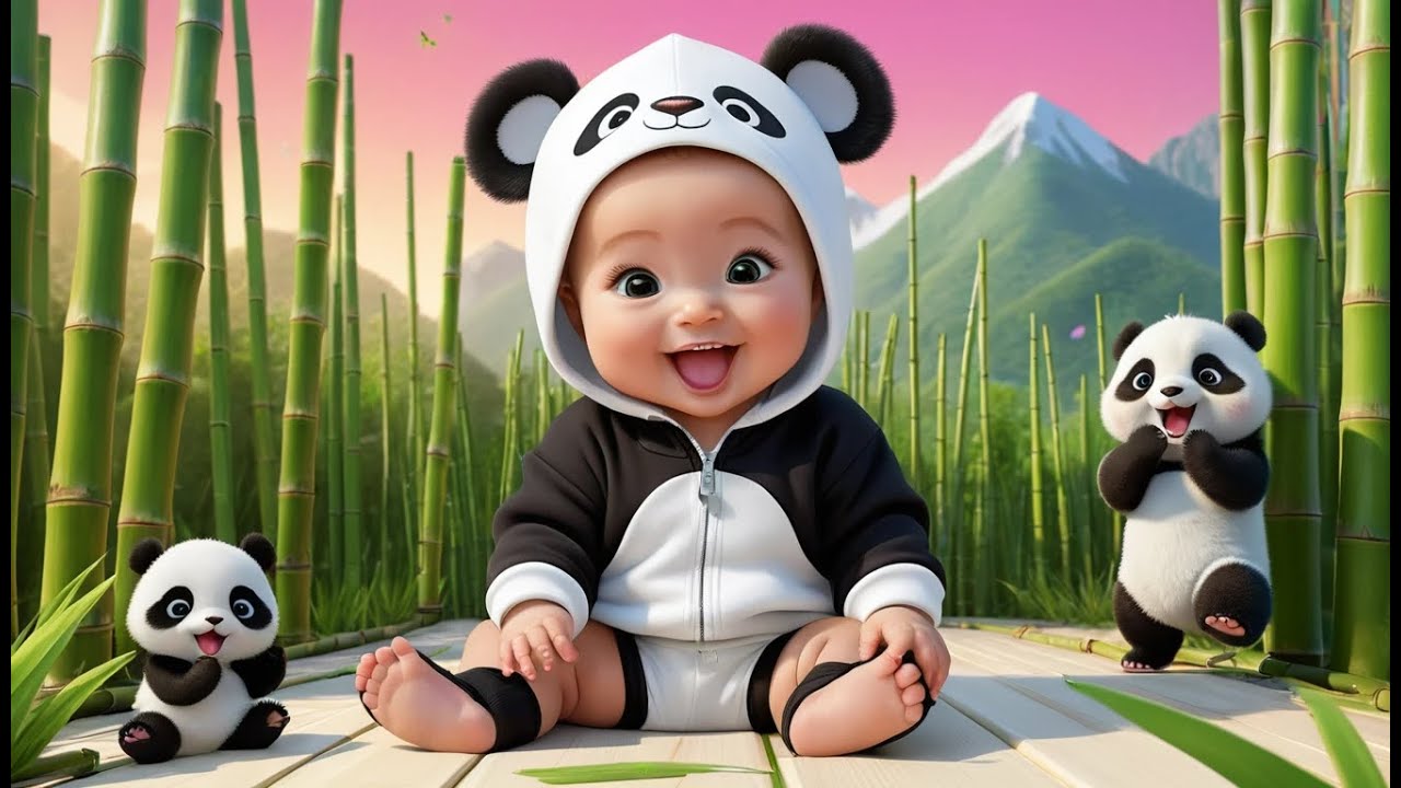🐼 Little Pandas Painting in Bamboo Park 🎨🎋 | Fun Colors Learning Song ...