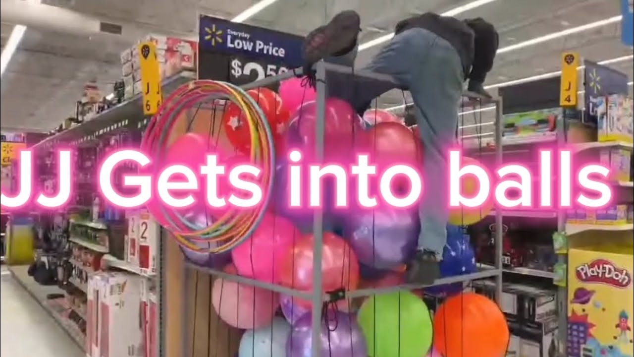 JJ Jumps into Ball tower..JJ & Girlfriend play😆..they get kicked out..# ...