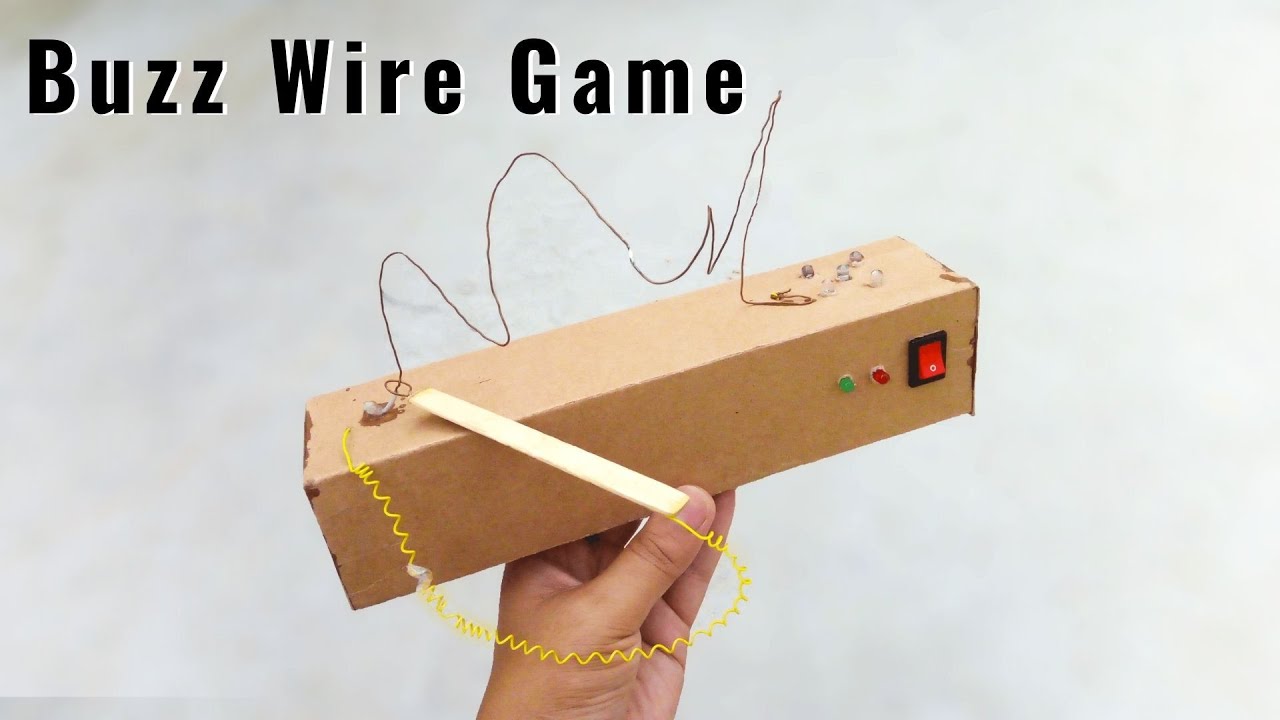 HOW TO MAKE BUZZ WIRE GAME || AWESOME SCIENCE PROJECT - YouTube
