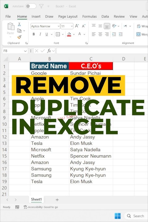 Remove Duplicate In Excel 🚀💯🤯 Exceltips Datacleanup Removeduplicates Youtube 