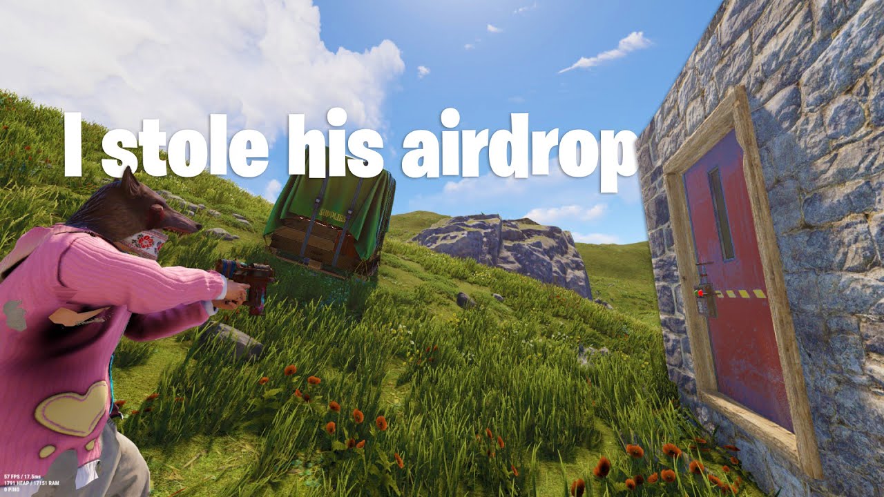 I stole his supply drop - rust - YouTube