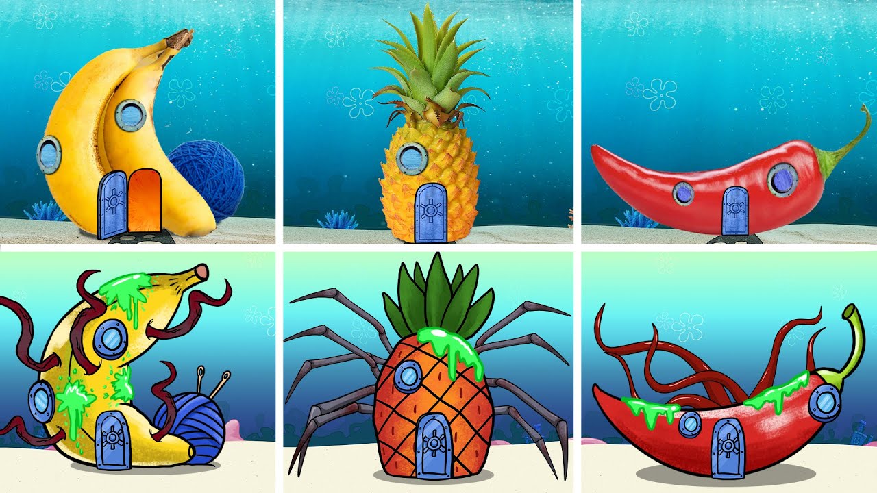 ALL Spongebob Houses in Real Life Vs Zoochosis Animation - YouTube