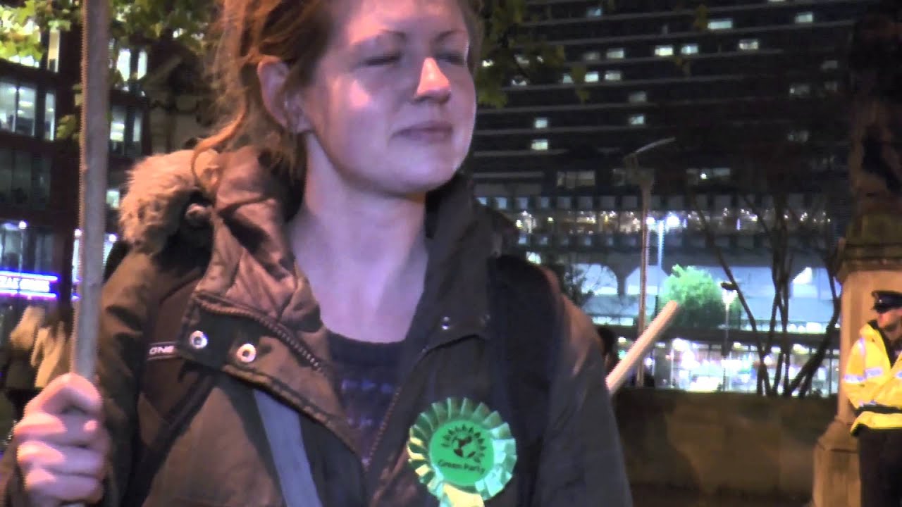 Laura Bannister Manchester Green Party at 5th November anti-austerity ...