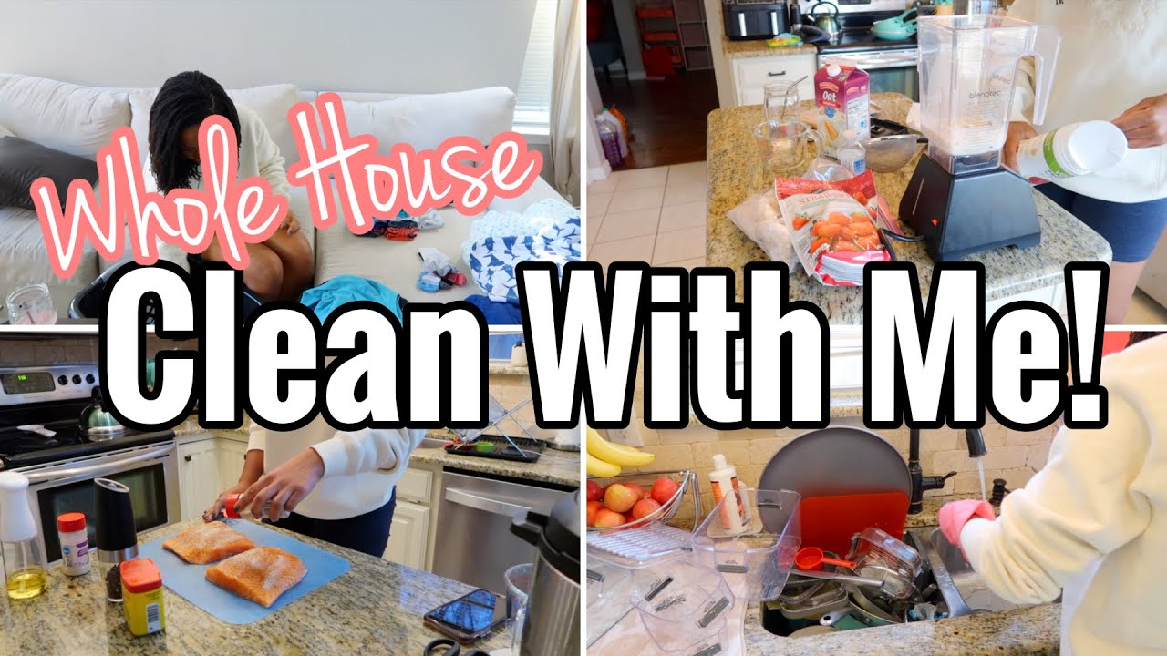 🧽WHOLE HOUSE 🧹 CLEAN WITH ME | Real Life Messy House | Cleaning ...