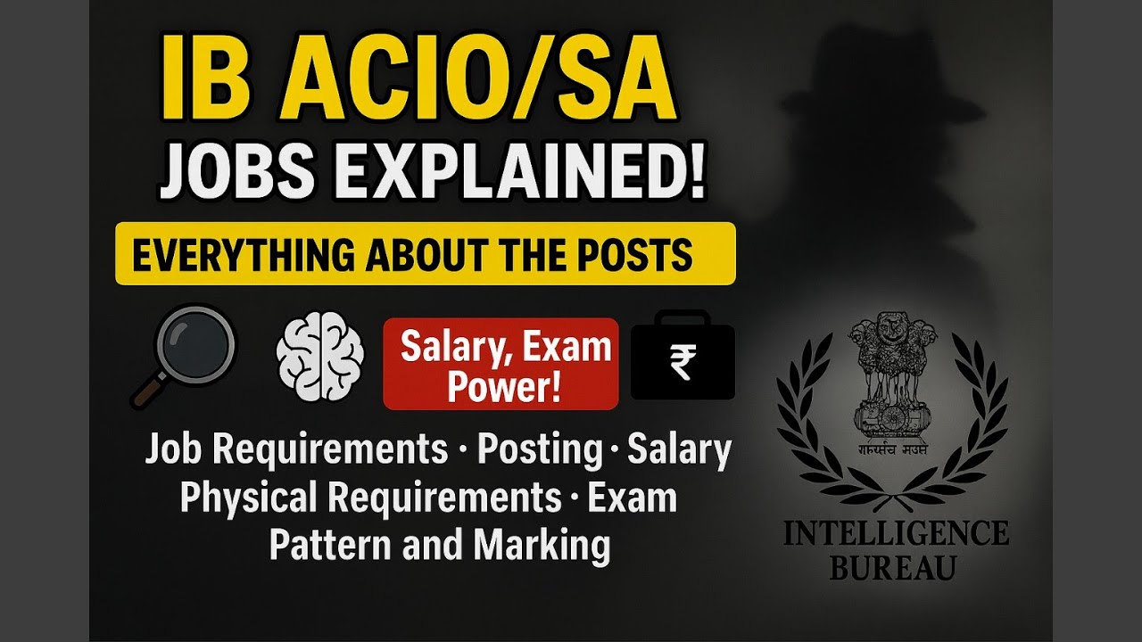 IB ACIO/SA Executive Posts EXPLAINED 🔥 | Salary, Power, Exam Pattern ...