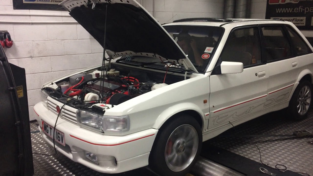 MG Maestro turbo rolling road setting up - YouTube