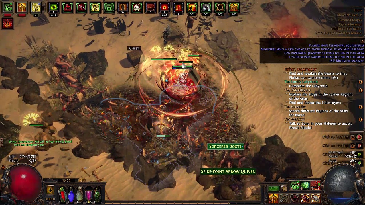 SHORE MAP Gameplay with CYCLONE in PATH OF EXILE - YouTube