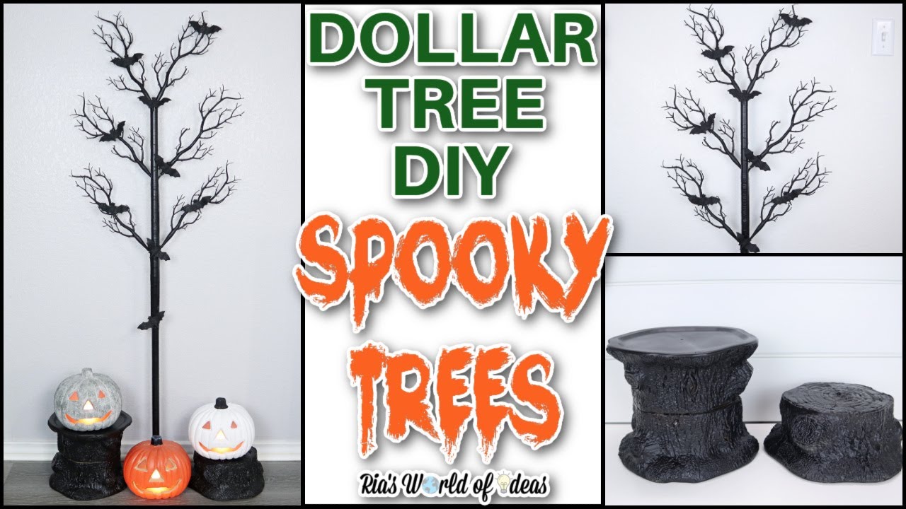 DOLLAR TREE DIY Spooky Trees // Halloween & Fall Decor // Homemaking ...