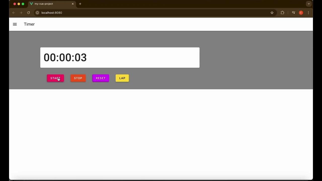 100 Days Of Code Day #1 | Timer App Vue js & Vuetify - YouTube