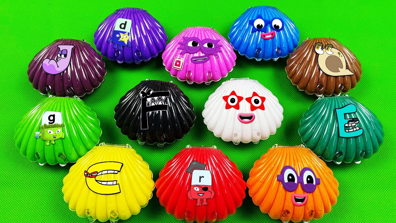 Numberblocks – Looking SLIME With Big Seashell Mixing Coloring ...
