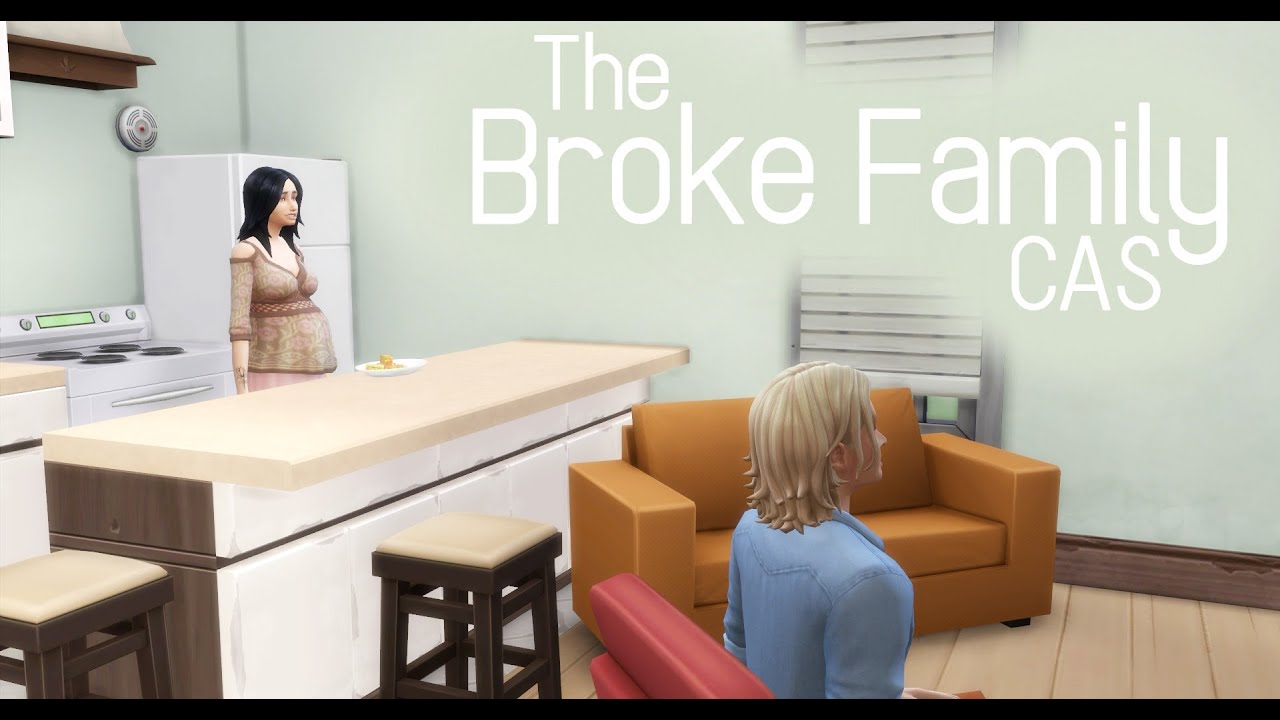Sims 4 - The Broke Family CAS - YouTube