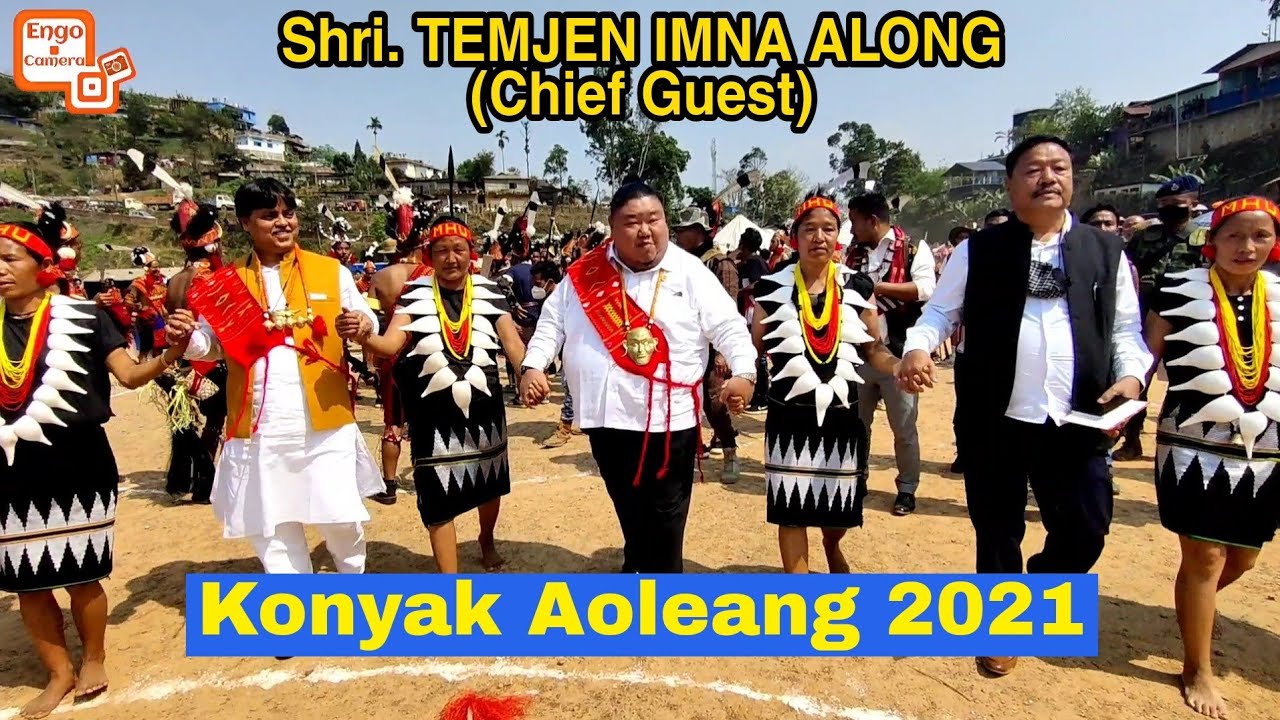 Shri. TEMJEN IMNA ALONG dance with Konyak Cultural Troupes at Konyak ...