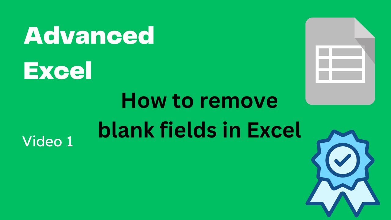 How To Fill Blank Fields In Excel Data YouTube How To Fill Blank Fields In Excel Data YouTube