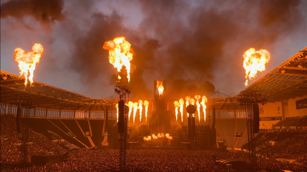 Rammstein Live 2022 - Pyrotechnics & Fire Show Highlights Coventry ...