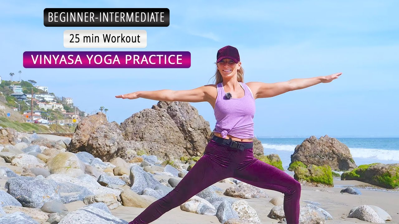 25 min Vinyasa Yoga Practice - Day 3 of Yoga Abs Series - YouTube