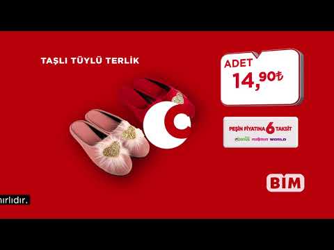 Bim 5 Şubat 2021 Cuma Reklamı / Ponponlu Ev Botu Taşlı Tüylü Terlik