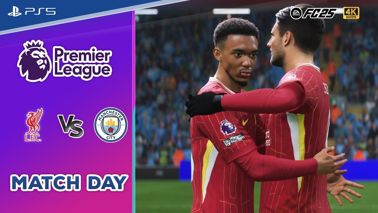 Liverpool VS Manchester City | Premier League | EAFC 25 | PS5 4K60FPS ...